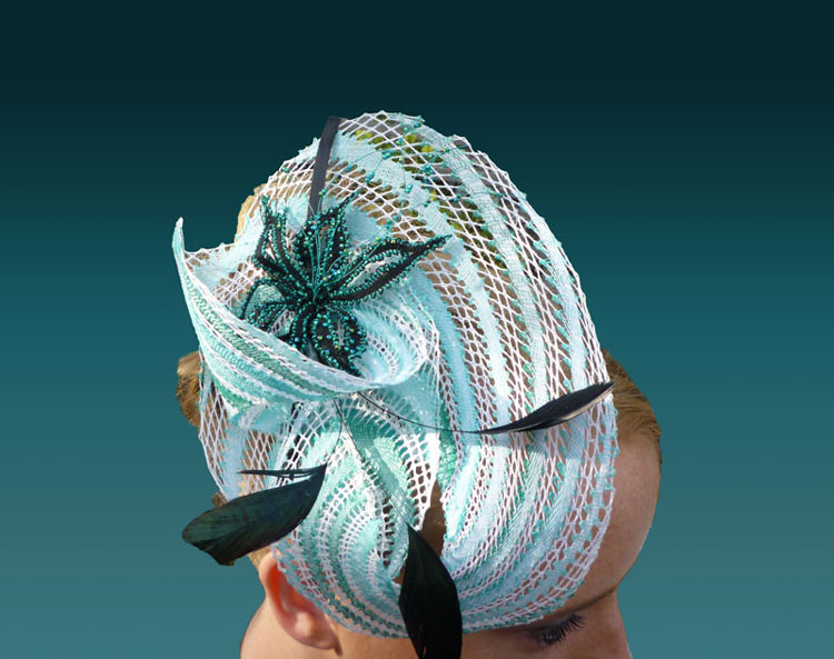 Turquoise & Black Fascinator - Lace Making Pattern